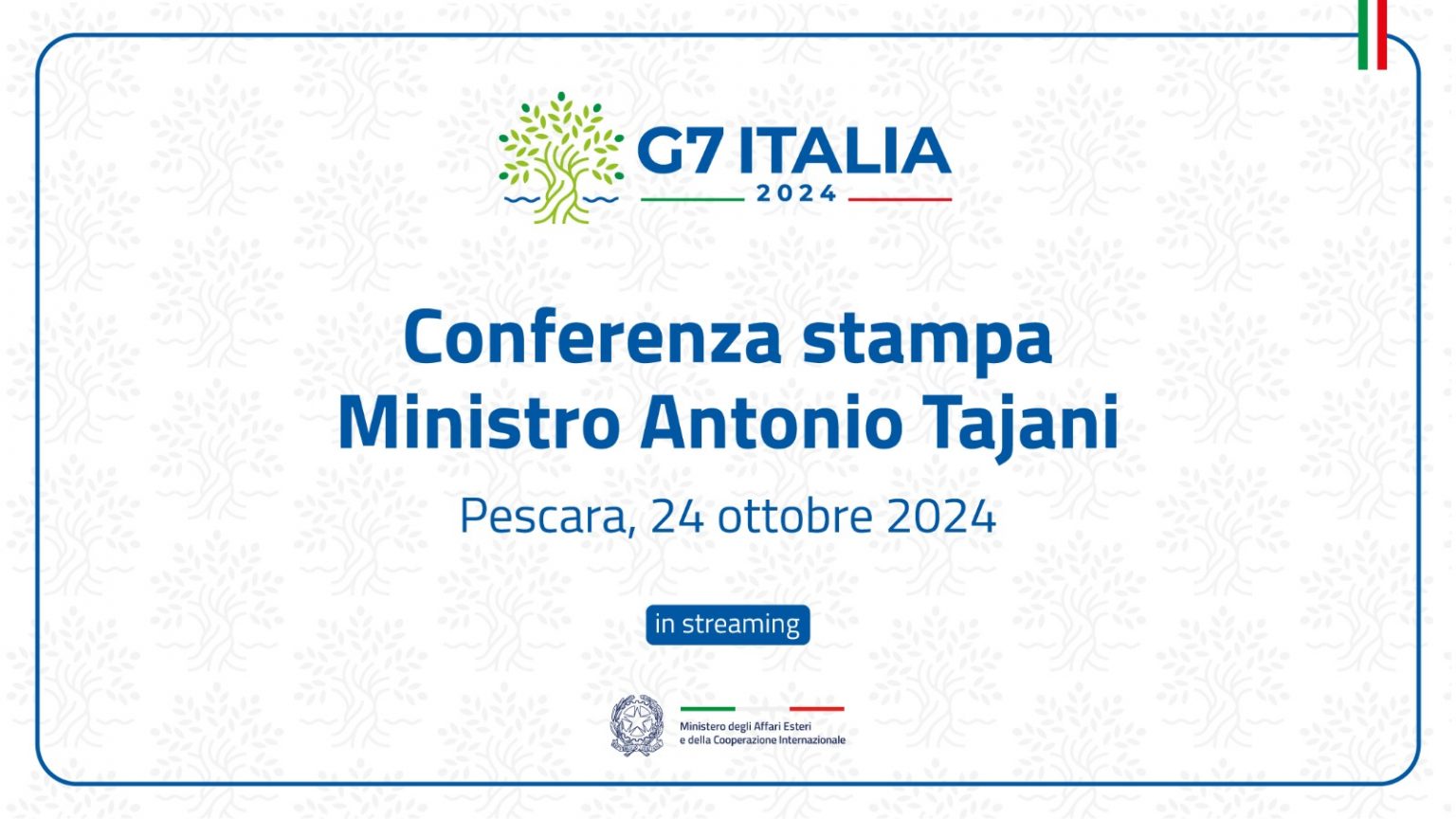 Dichiarazione dei Ministri degli Esteri G7 (Fiuggi – Anagni, 26 ...